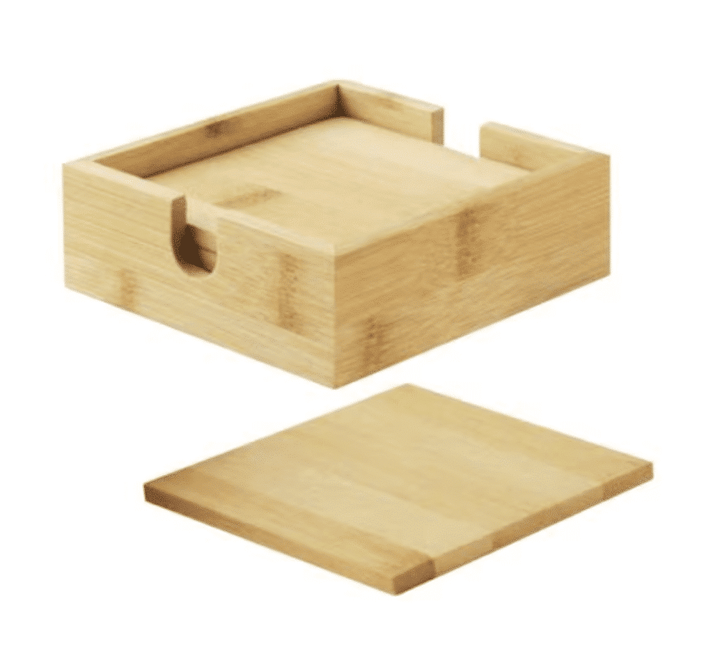 Custom Square Bamboo Coasters - Set of 4 Printing - Merchlist