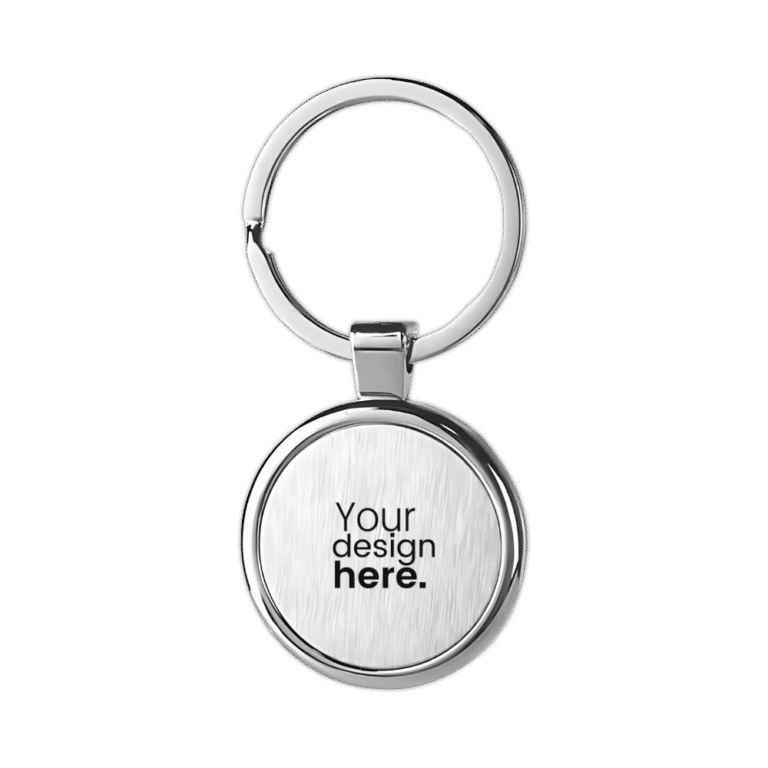 Custom Round Metal Keychain Printing - Merchlist