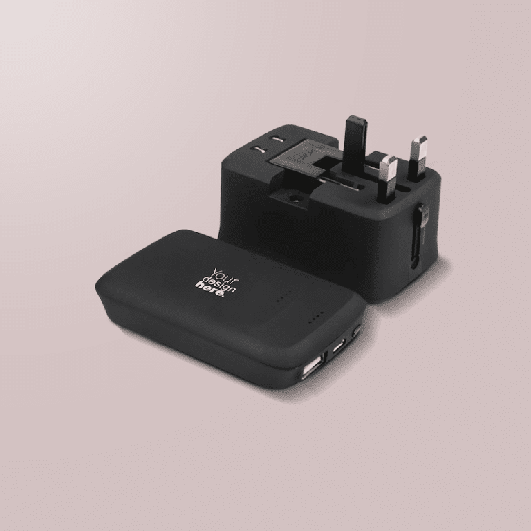 Custom Branded Travel Adapter with Powerbank