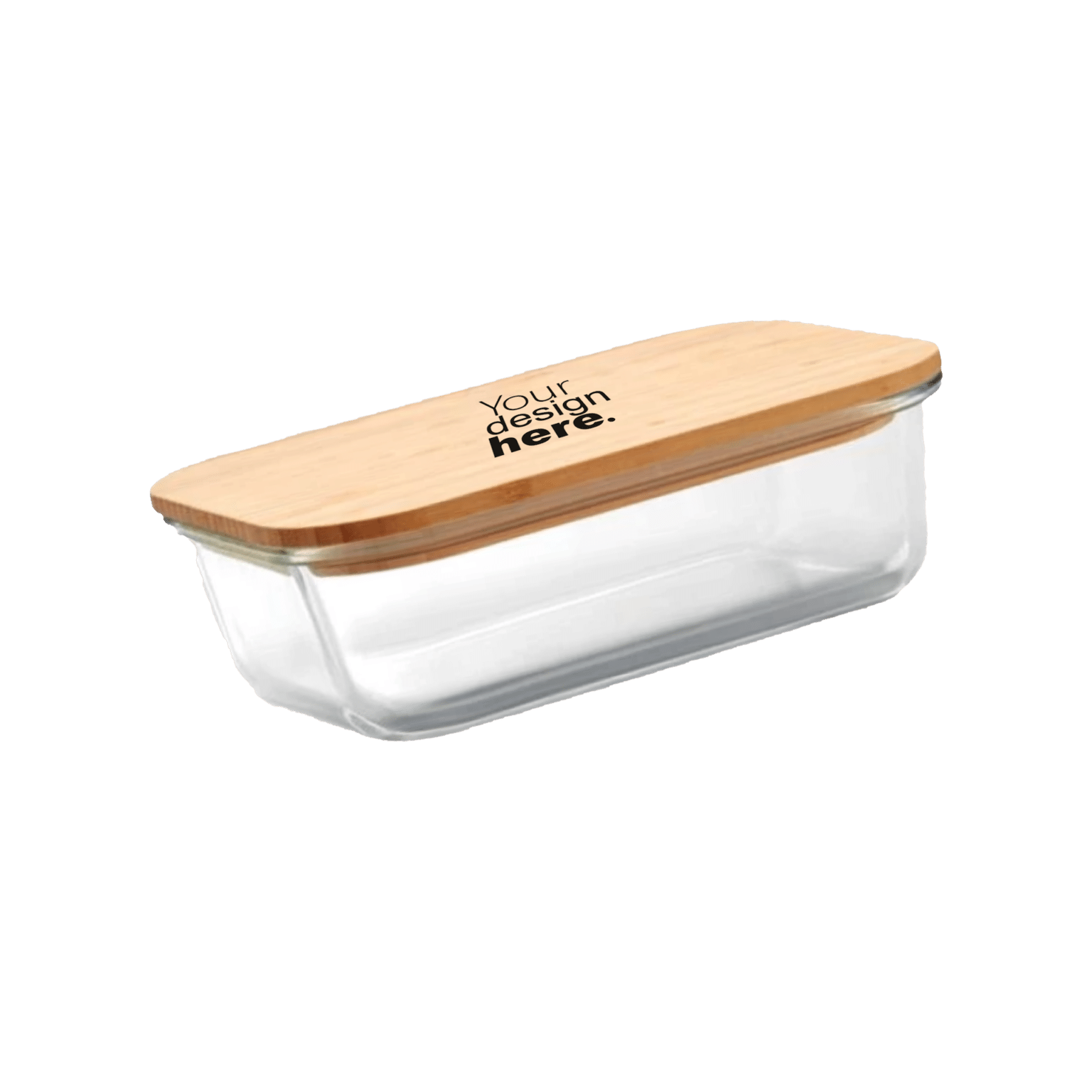 Custom Glass Lunch Box with Bamboo Lid Printing - Merchlist