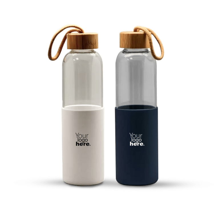 Custom Glass Water Bottle with Sleeve Printing - Merchlist