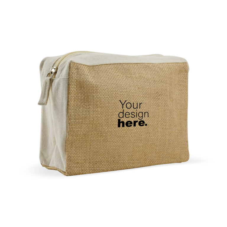 Custom Jute and Cotton Zipper Pouch Printing - Merchlist