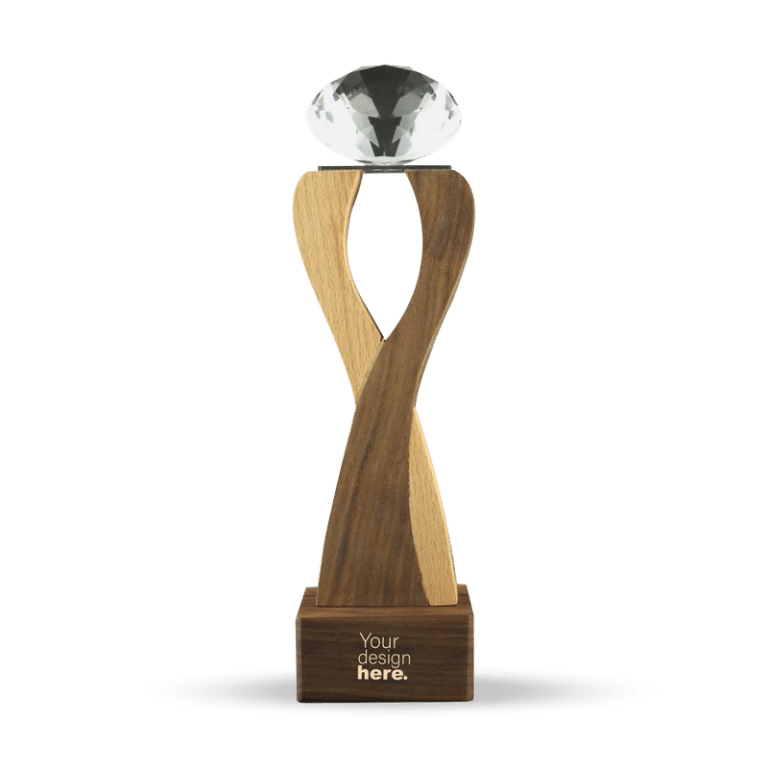 Custom Wooden Crystal Trophy Printing - Merchlist