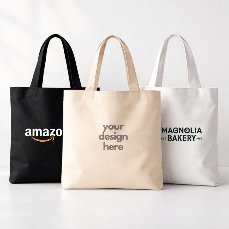 Custom Printed Canvas Tote Bag - Add Your Design or Logo - Merchlist