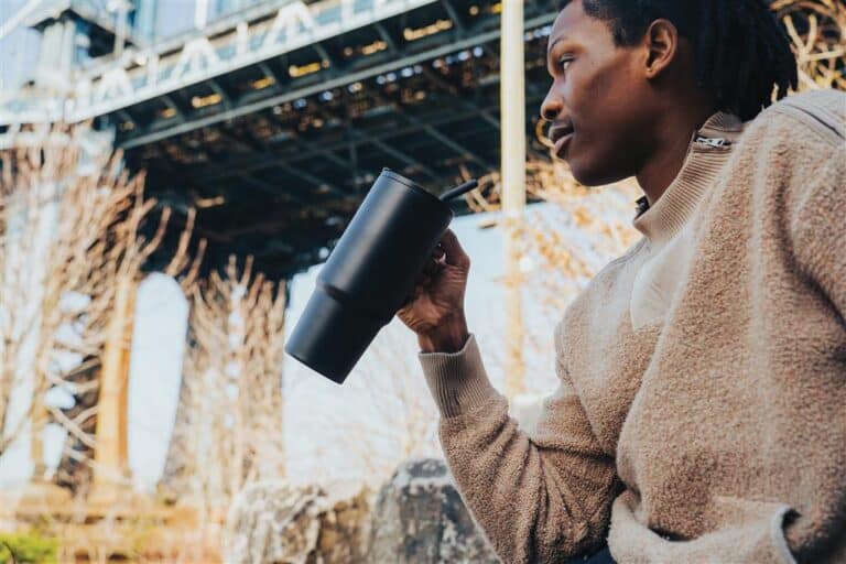 Custom BERN Recycled Tumbler with Straw Printing - Merchlist