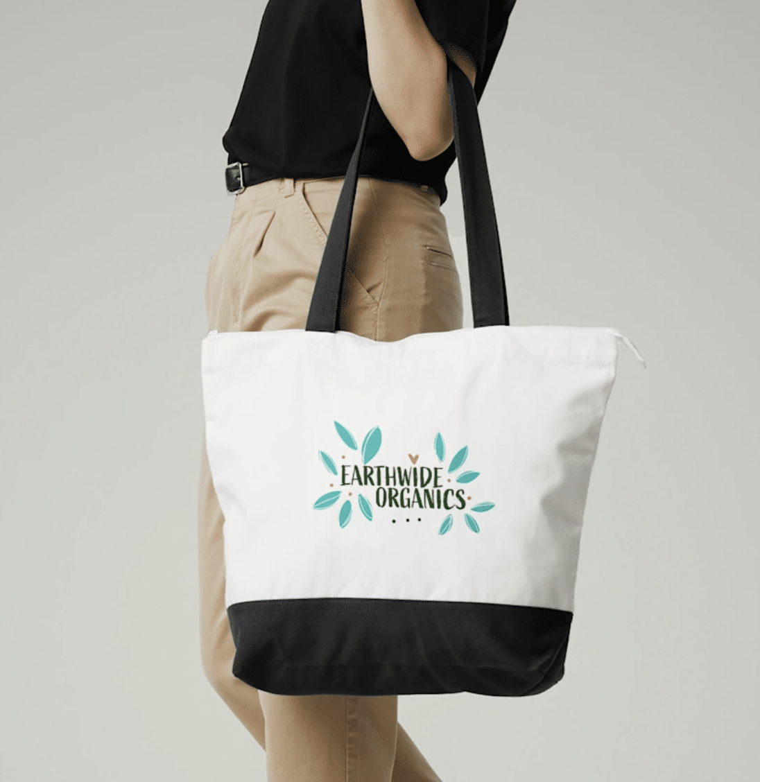 Custom Zipper Cotton Tote Bag Printing - Merchlist