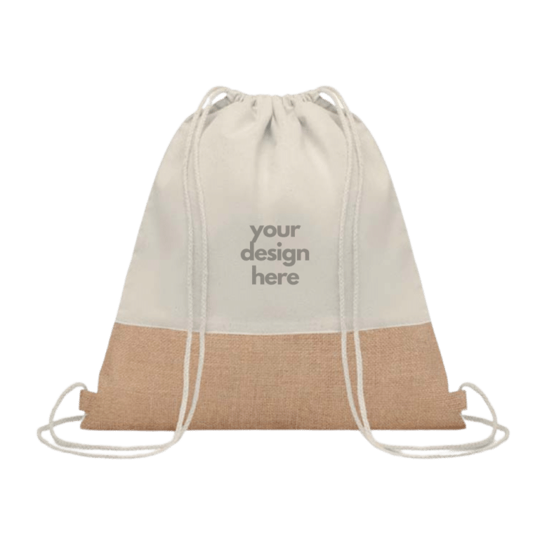 Custom Cotton & Jute Drawstring Bag Printing - Merchlist