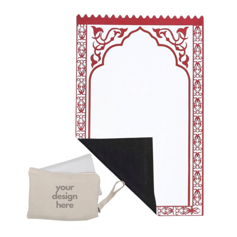Custom SAJADA Suede Prayer Mat with Pouch Printing - Merchlist