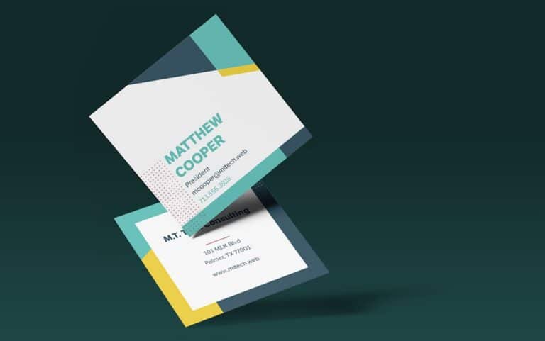 Custom Square Business Card Printing - Merchlist