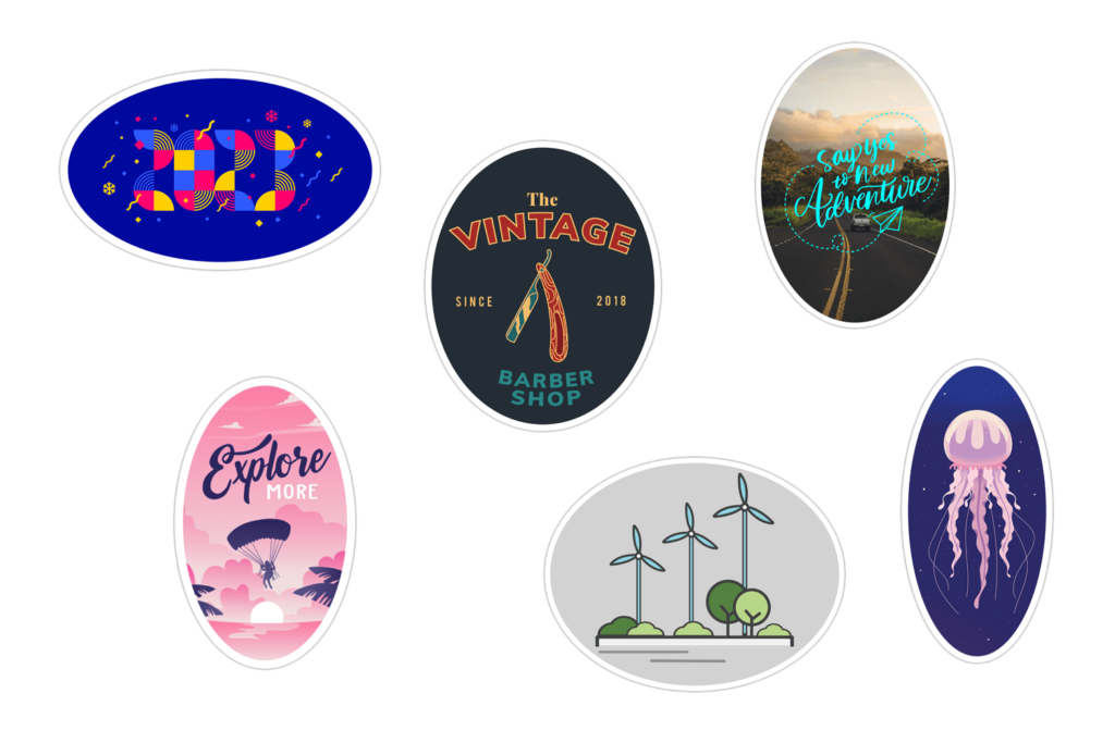 Custom Oval Stickers Printing - Create Your Own Stickers - Merchlist