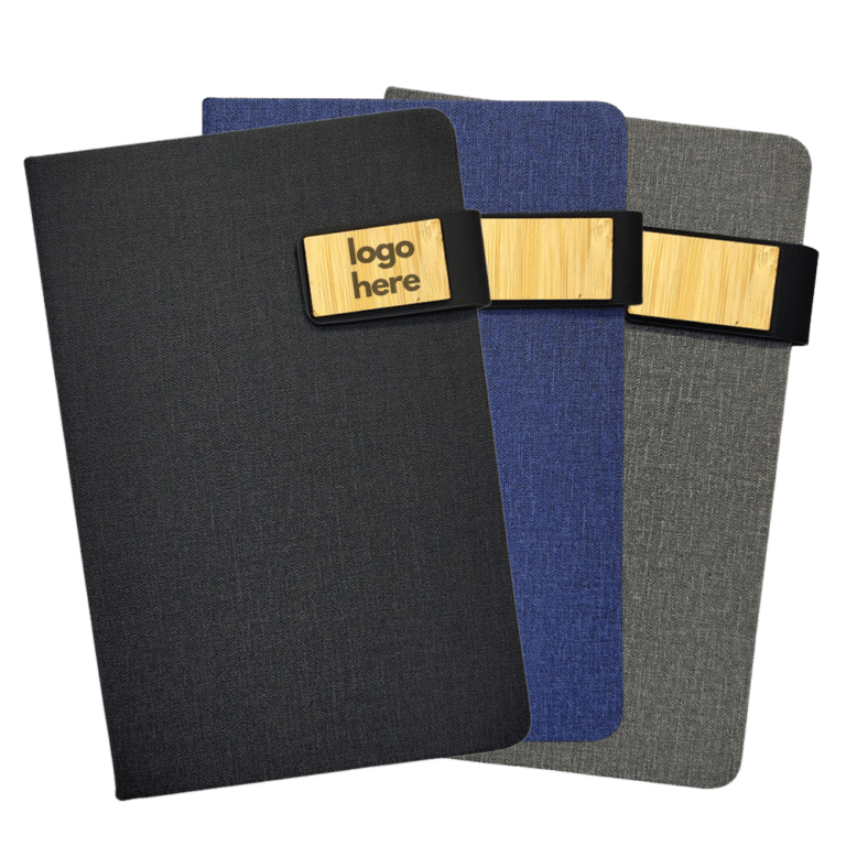 Custom Branded Azure Fabric Notebook - Add Your Logo - Merchlist