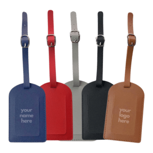 Custom Printed Leather Luggage Tag - Add Your Logo - Merchlist