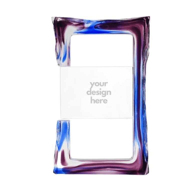 Custom Printed RETRO Crystal Award - Add Your Name & Logo - Merchlist