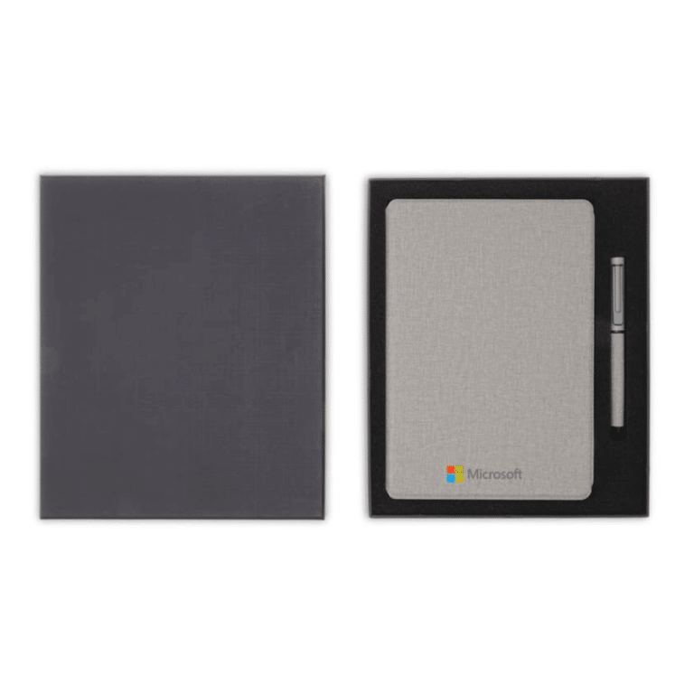 Custom NOIR Notebook & Pen Writing Set - Add Your Logo - Merchlist