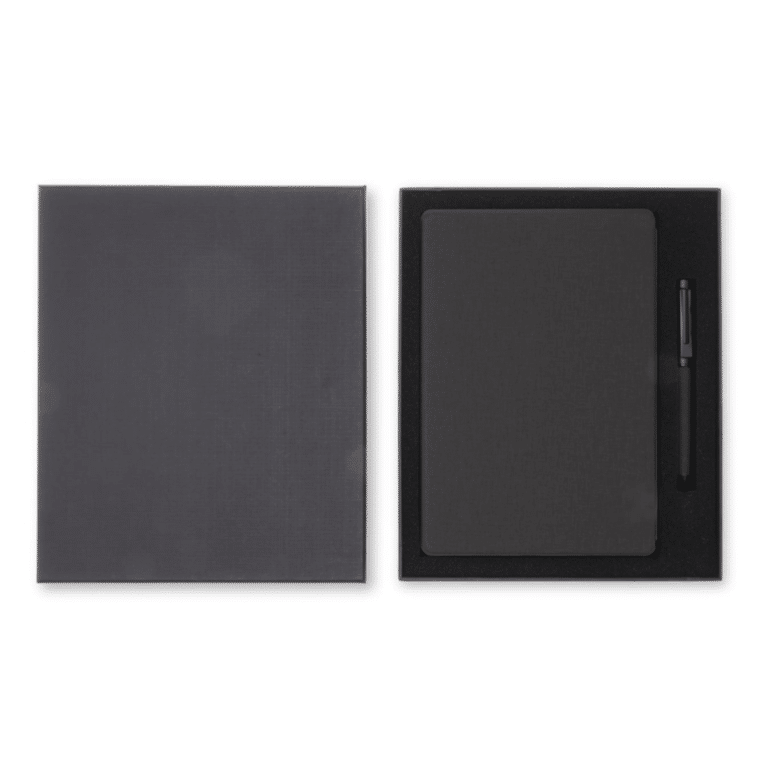 Custom NOIR Notebook & Pen Writing Set - Add Your Logo - Merchlist