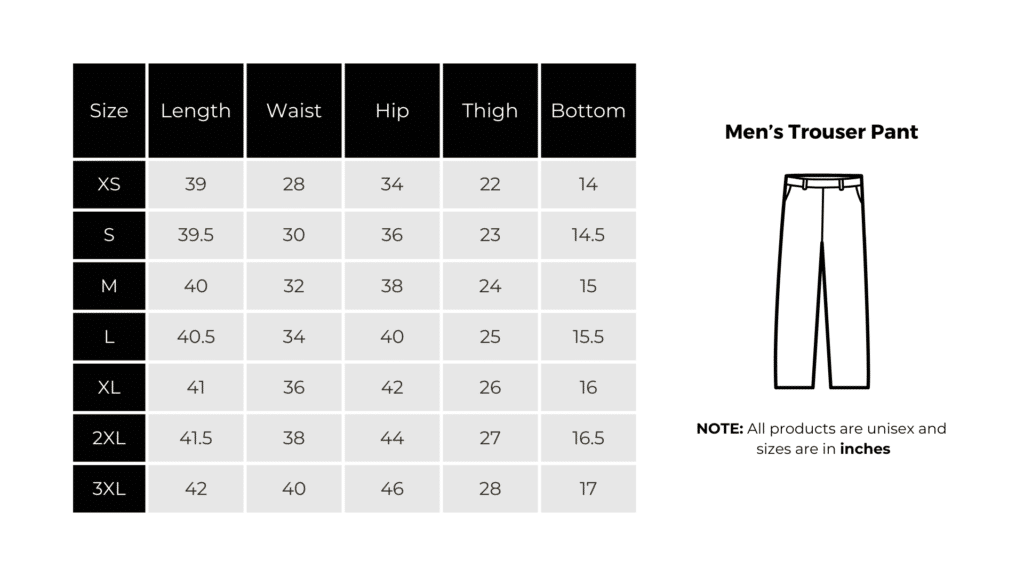 Size Chart - Merchlist