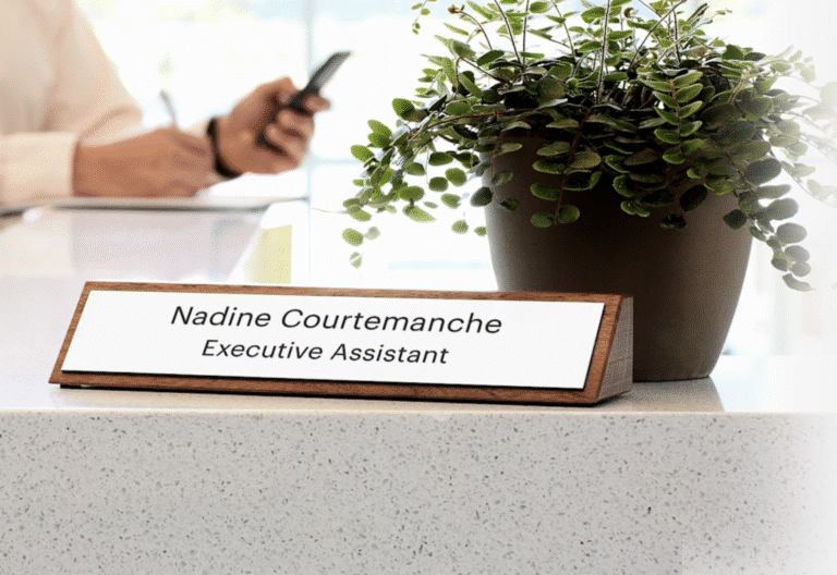 Custom Branded Desk Name Plate - Add Your Name & Logo - Merchlist