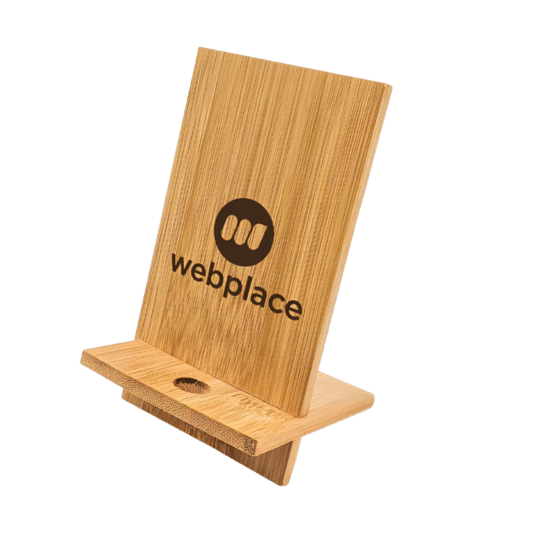 Custom Bamboo Phone Dock - Add Your Logo - Merchlist