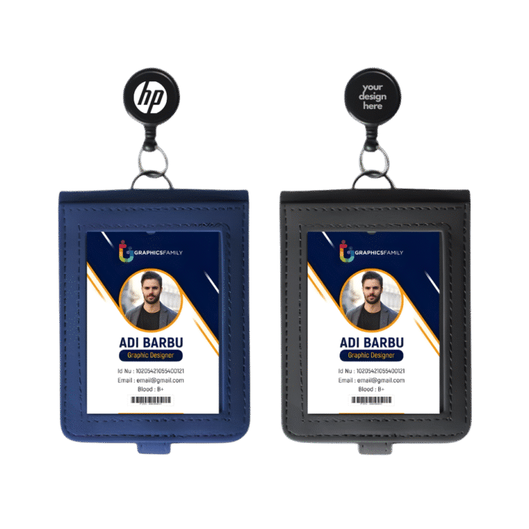 Porte-carte d'identité personnalisé avec badge enroulable - Impression ...