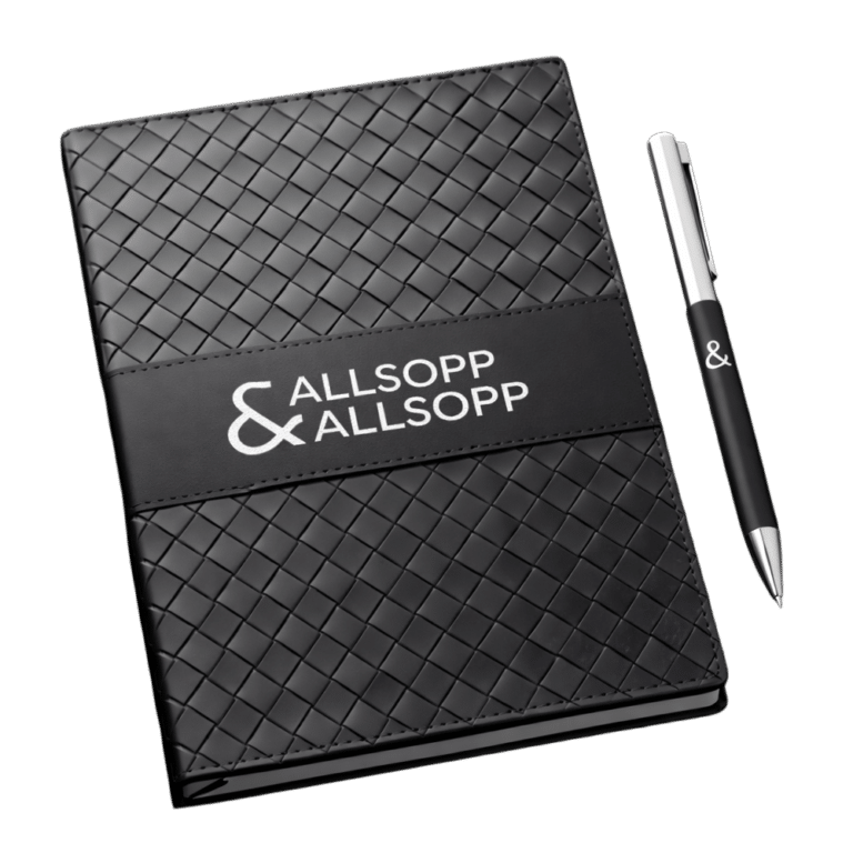 Custom Luxe A5 Notebook & Pen Gift Set - Print Your Logo - Merchlist