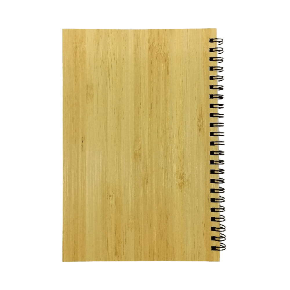 Custom Bamboo Spiral Notebook with Pen - Print Your Logo - Merchlist